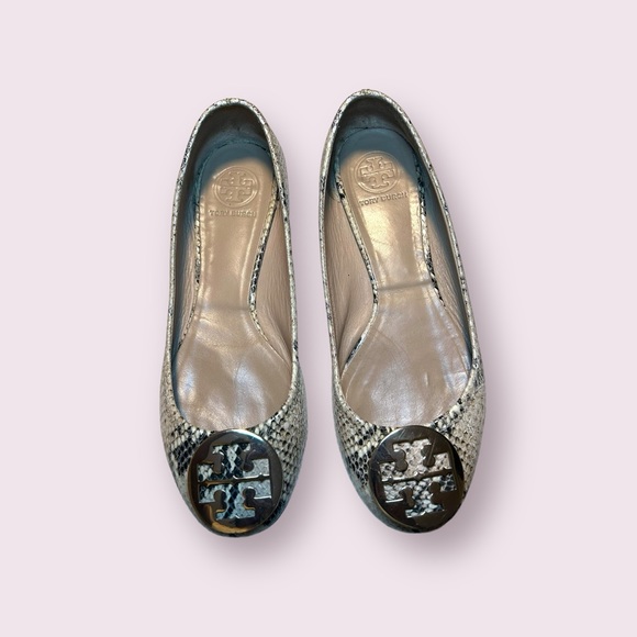 Tory Burch | Shoes | Tory Burch Two Tone Python Embossed Leather Reva ...